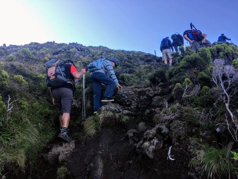 Climbing Pico Mountain in the Azores